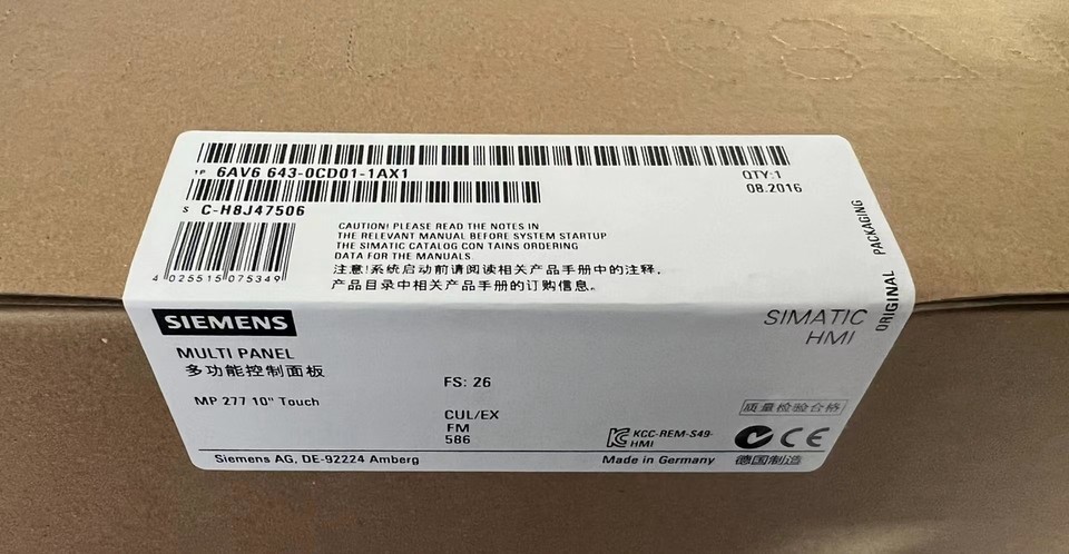 Siemens 6AV6 643-0CD01-1AX1 Touch Panel New One 6AV6643-0CD01-1AX1 # | eBay