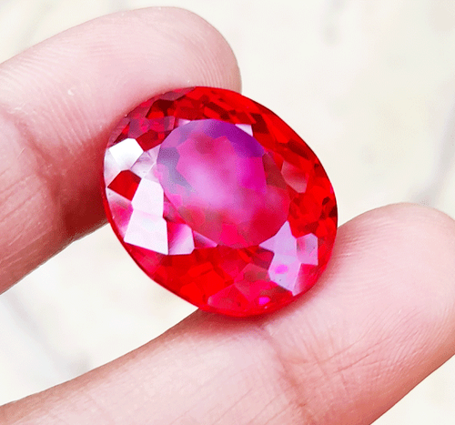100 Ct GIE Certified Unheated Myanmar Burma Red Ruby Oval Cut Loose ...