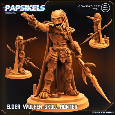 Elder Wulfen Skull Hunter Papsikels Miniature AvP, Predator | eBay