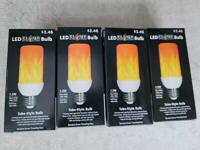 EZ-Illuminations LED Flame Bulb Tube-Style Bulb NEW Factory Sealed Lot ...