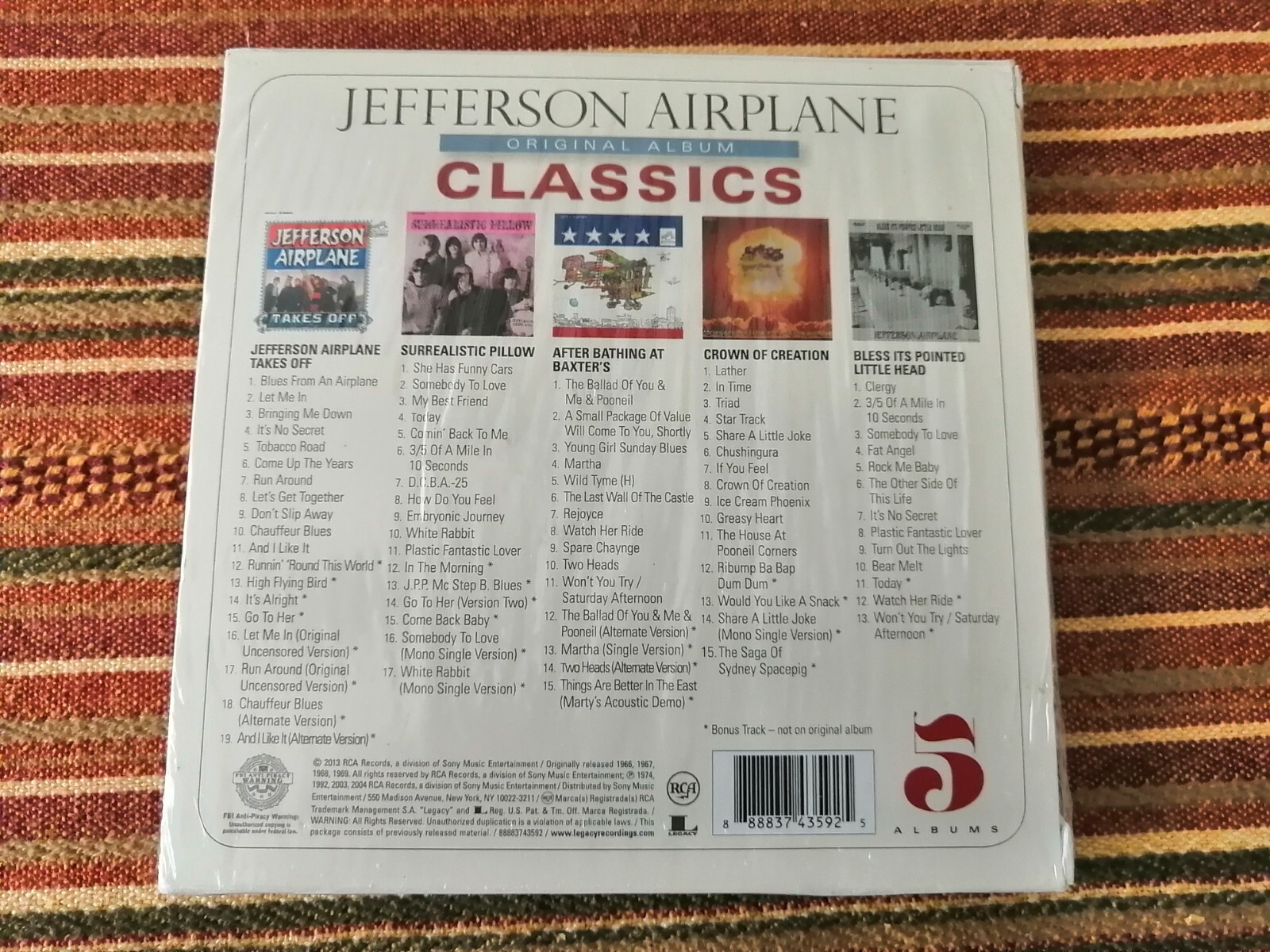 Original Album Classics [Box] by Jefferson Airplane (CD, Aug-2013, 5 ...