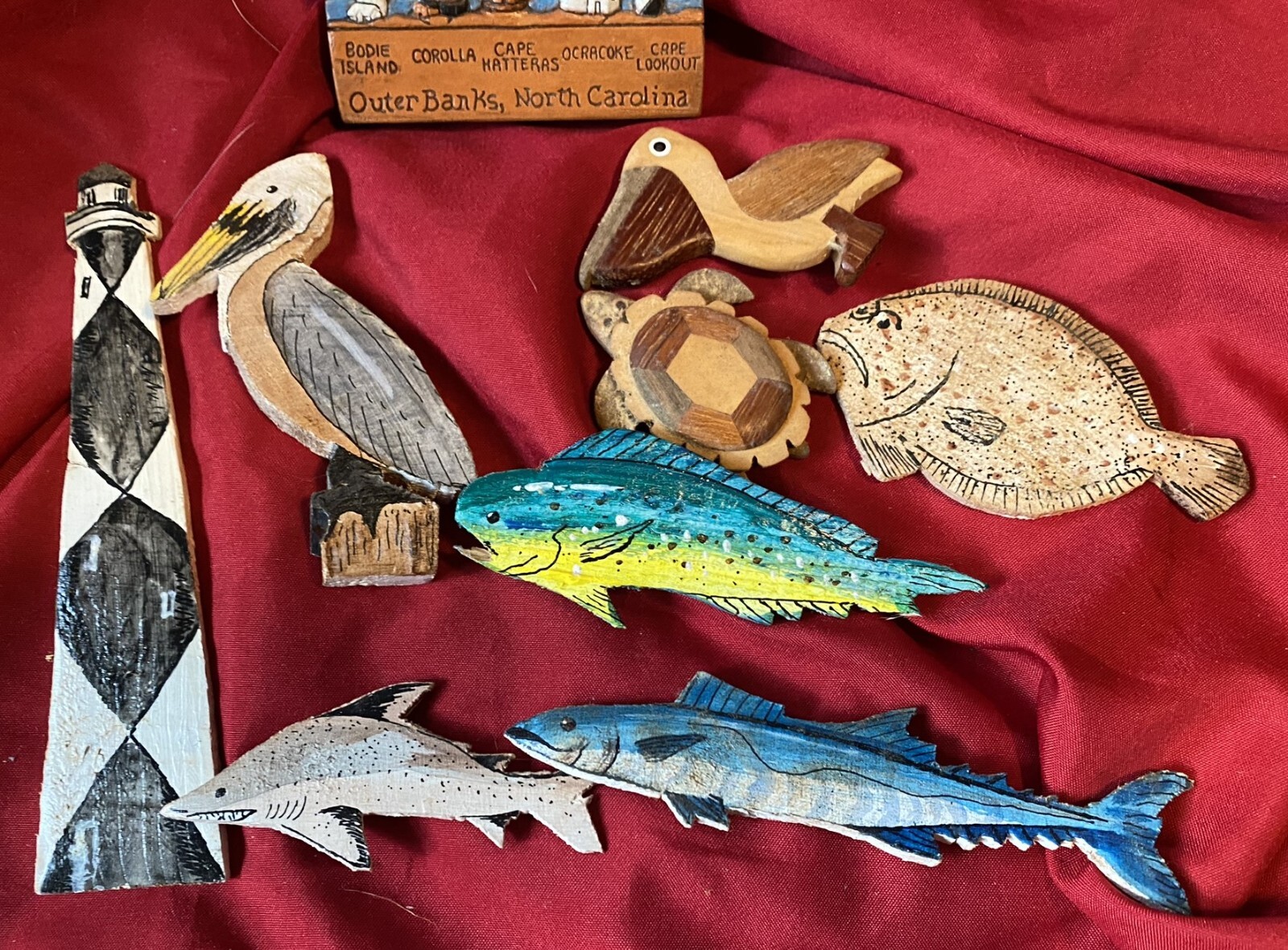 Lot of 9 Nautical Fish Ocean Magnets- Seagulls Turtle Lighthouses NC | eBay