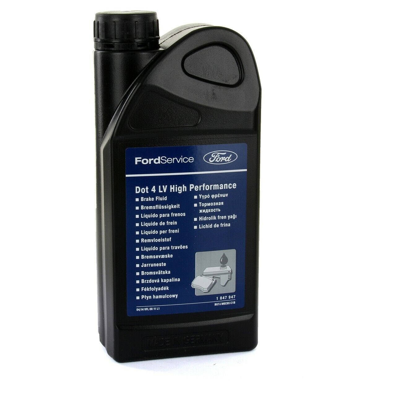 Ford DOT 4 LV High Performance Brake Fluid 1 liter 1847947 Genuine | eBay