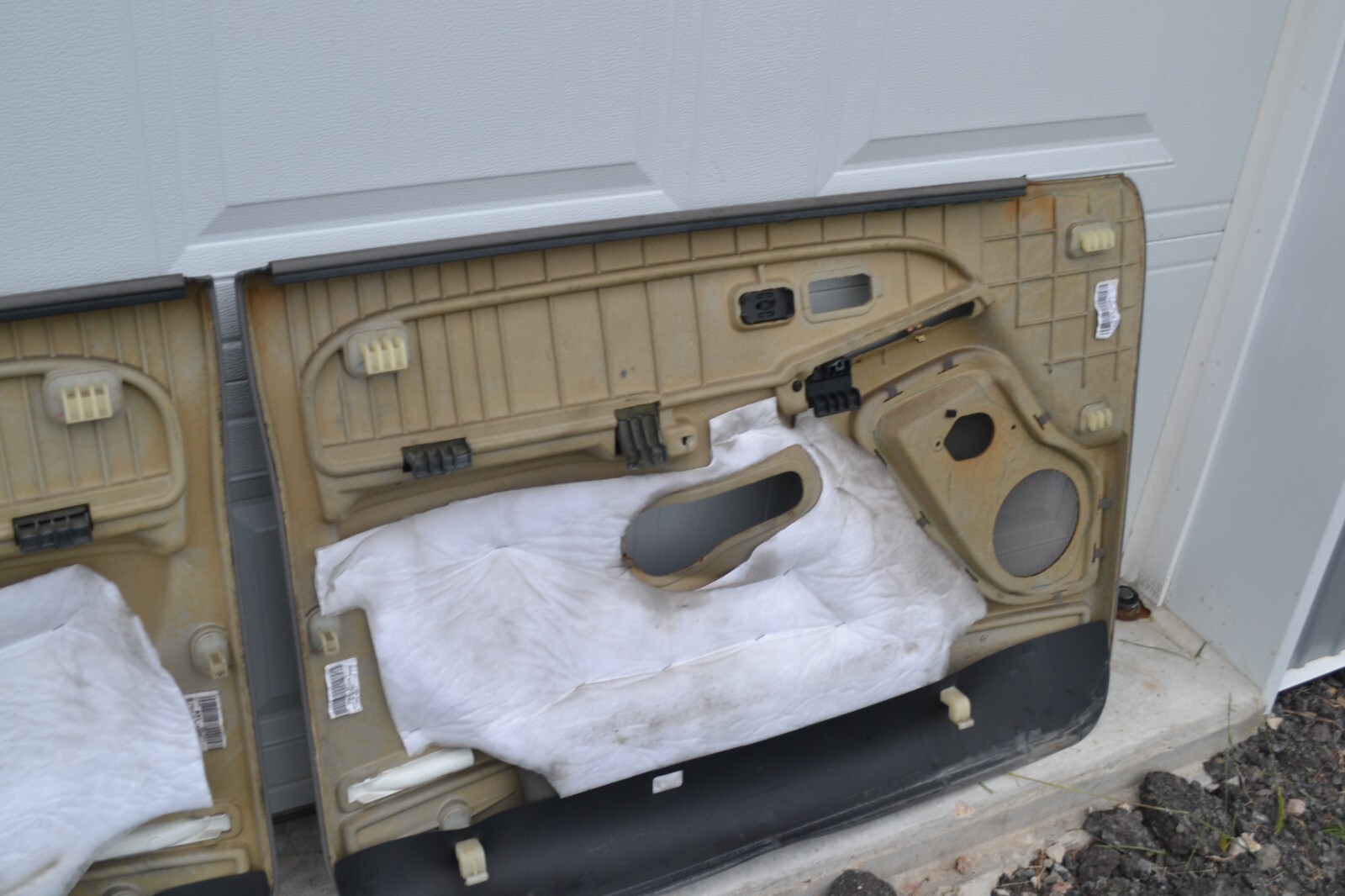 99-02 GMT 800 - Interior Door Trim Panels Set Gray & Tan Two Tone Power ...