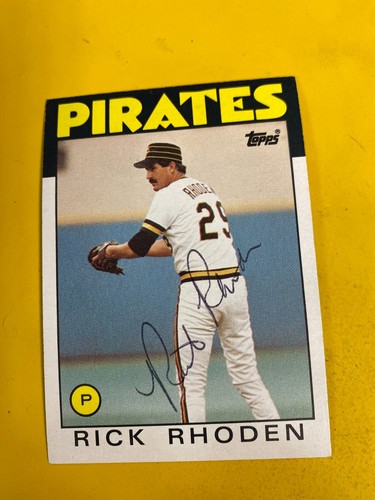 RS5749 1986 Topps #232 Rick Rhoden PIRATES HAND SIGNED AUTOGRAPH | eBay