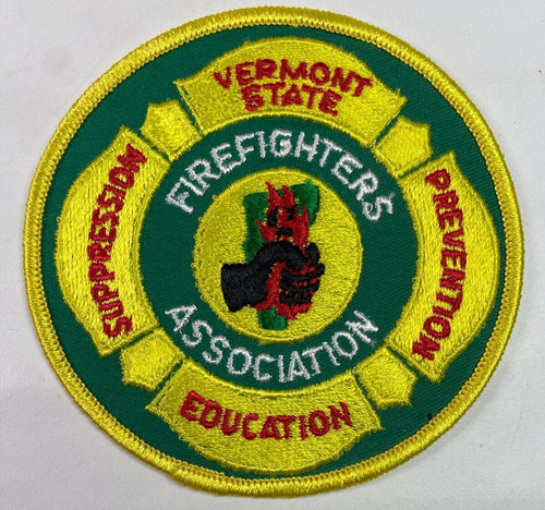 Vermont State Firefighters Association VT Fire Fighters Patch S5 | eBay