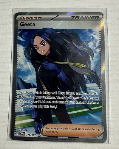 2023 Pokemon Obsidian Flames Geeta Full Art Trainer Ultra Rare #218/197 ...