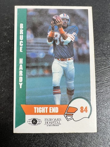 Bruce Hardy - Miami Dolphin Very Rare Issue 1987 - Fair Oaks Hospital ...