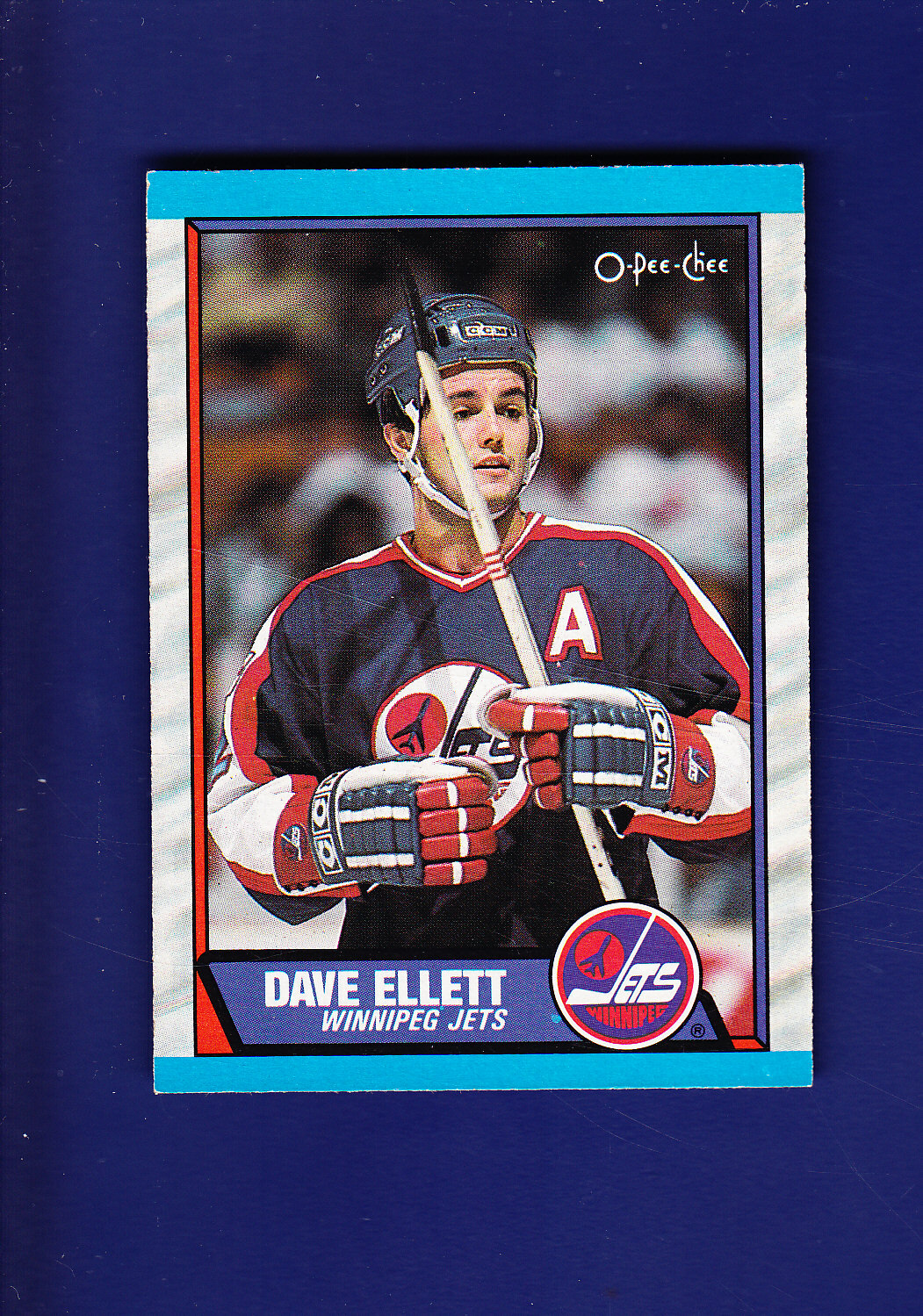 Dave Ellett 1989-90 O-PEE-CHEE OPC NHL Hockey #69 (MINT) Winnipeg Jets ...