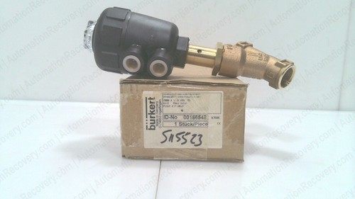 BURKERT 186548, 2/2-WAY PISTON OPERATED ANGLE-SEAT VALVE, NEW #339240 ...