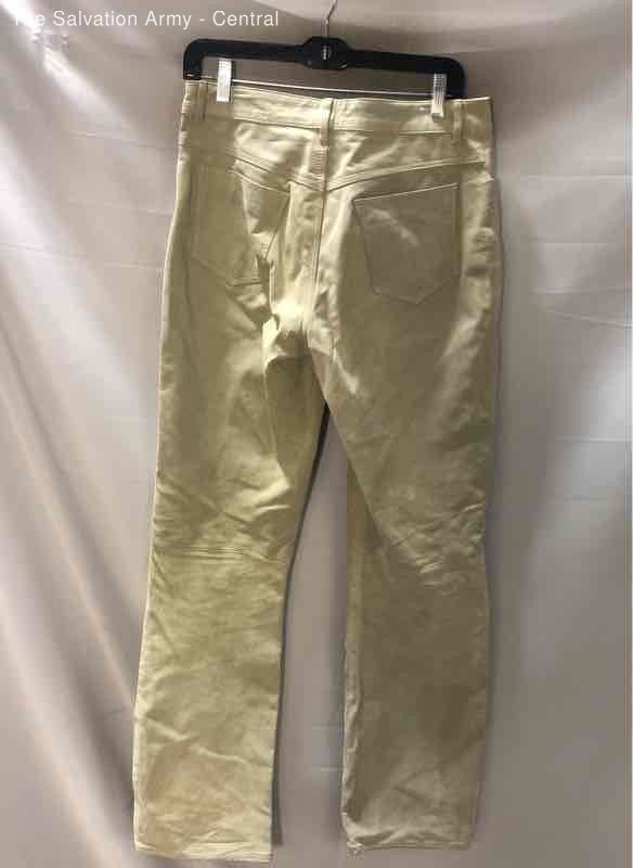 Jou Jou Skins Womens Tan Leather Straight Leg Dress Pants Size 11/12 | eBay