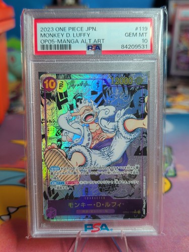 One Piece Card 2023 Monkey D. Luffy Gear 5 PSA 10 Manga Parallel OP-05 ...