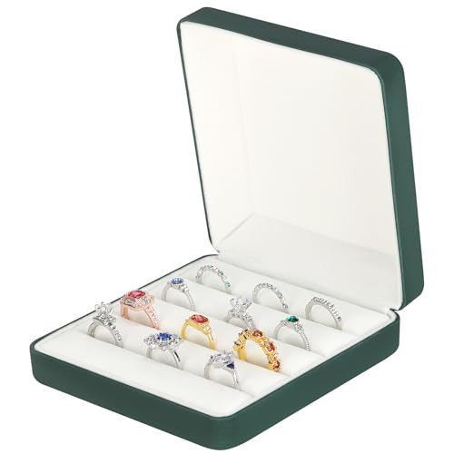 Ring Storage Organizer Box for Multiple Rings, Travel Portable Jewelry ...