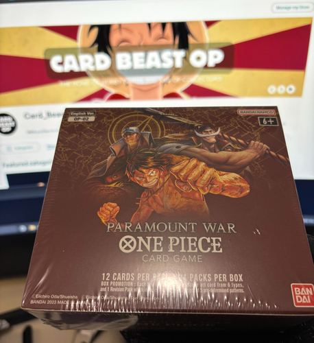 OP-02 Booster Box One Piece TCG Paramount War English SEALED Red | eBay