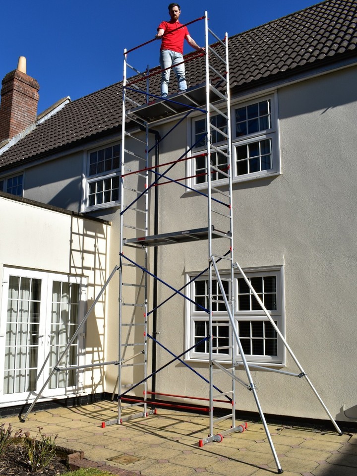 DIY Scaffold Tower - Home Master Aluminium Towers - Quick Assembly - 4 ...