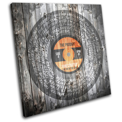 Prodigy Firestarter Song Lyrics Vinyl SINGLE Leinwand Wand Kunst Bild ...