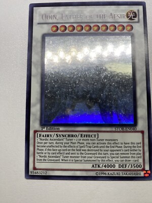 Yugioh Odin, Father Of The Aesir 1st Edition Ghost Rare STOR-EN040 MP ...