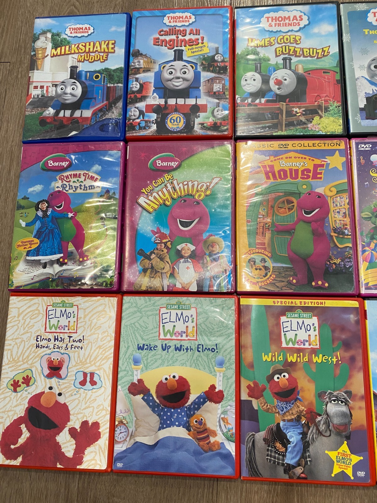 Lot of 22 Kids DVDs Barney Elmo Thomas The | Grelly USA