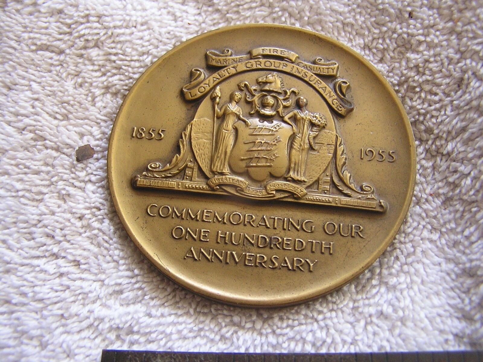 Fireman's Insurance Co. of Newark, NJ. 1955 Medallic Art Co. Bronze | eBay