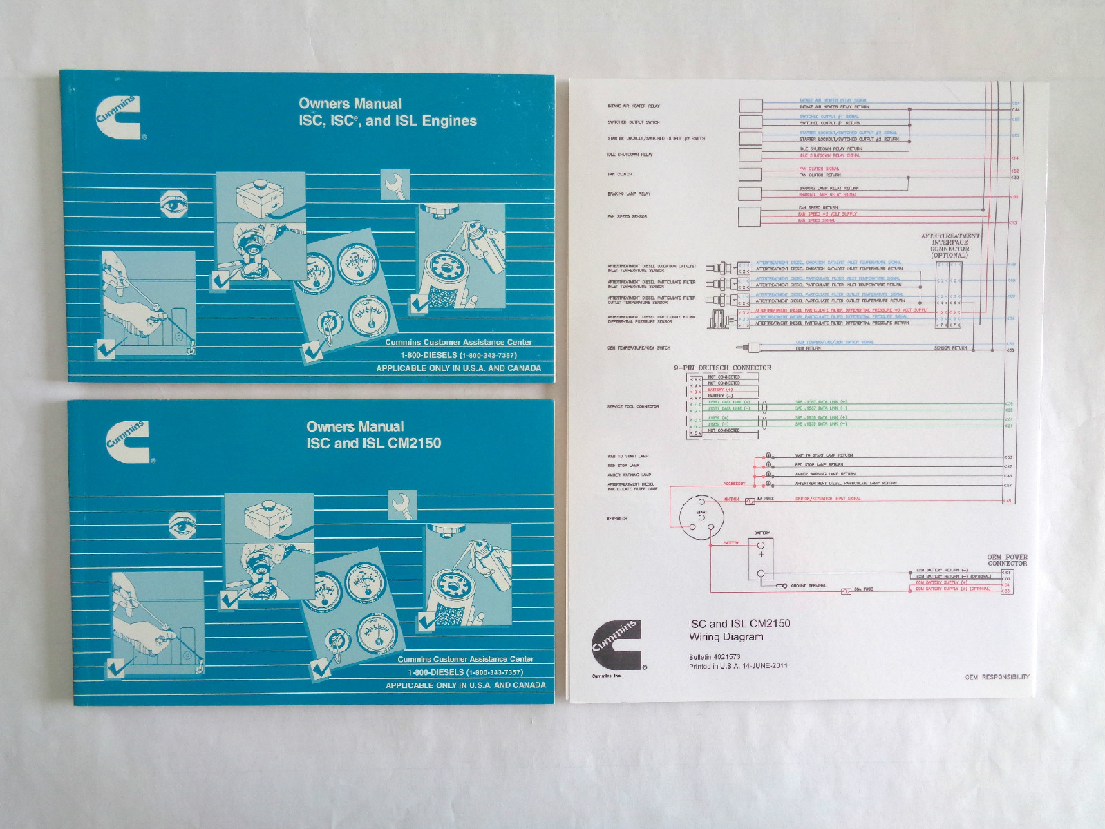 Cummins Owners Manuals ISC ISCe & ISL and ISC & ISL CM2150 and Wiring ...