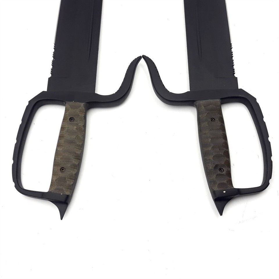 1095 High Carbon Steel Set Battle Wing Chun Butterfly Broadsword Dao ...