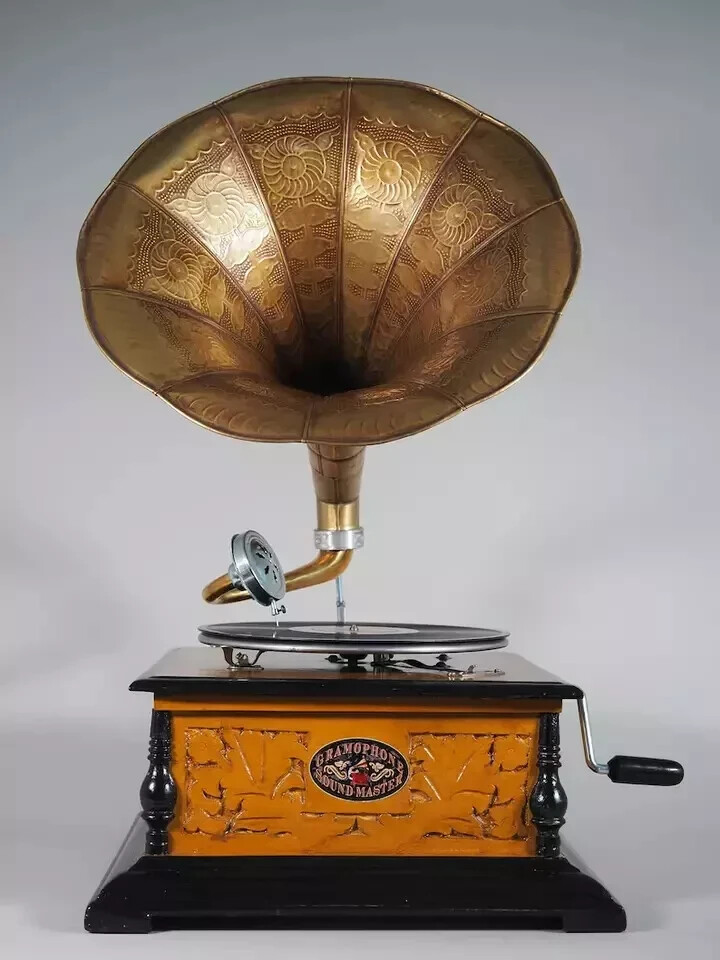 Antique HMV Gramophone Fully Functional Working Phonograph, win-up ...