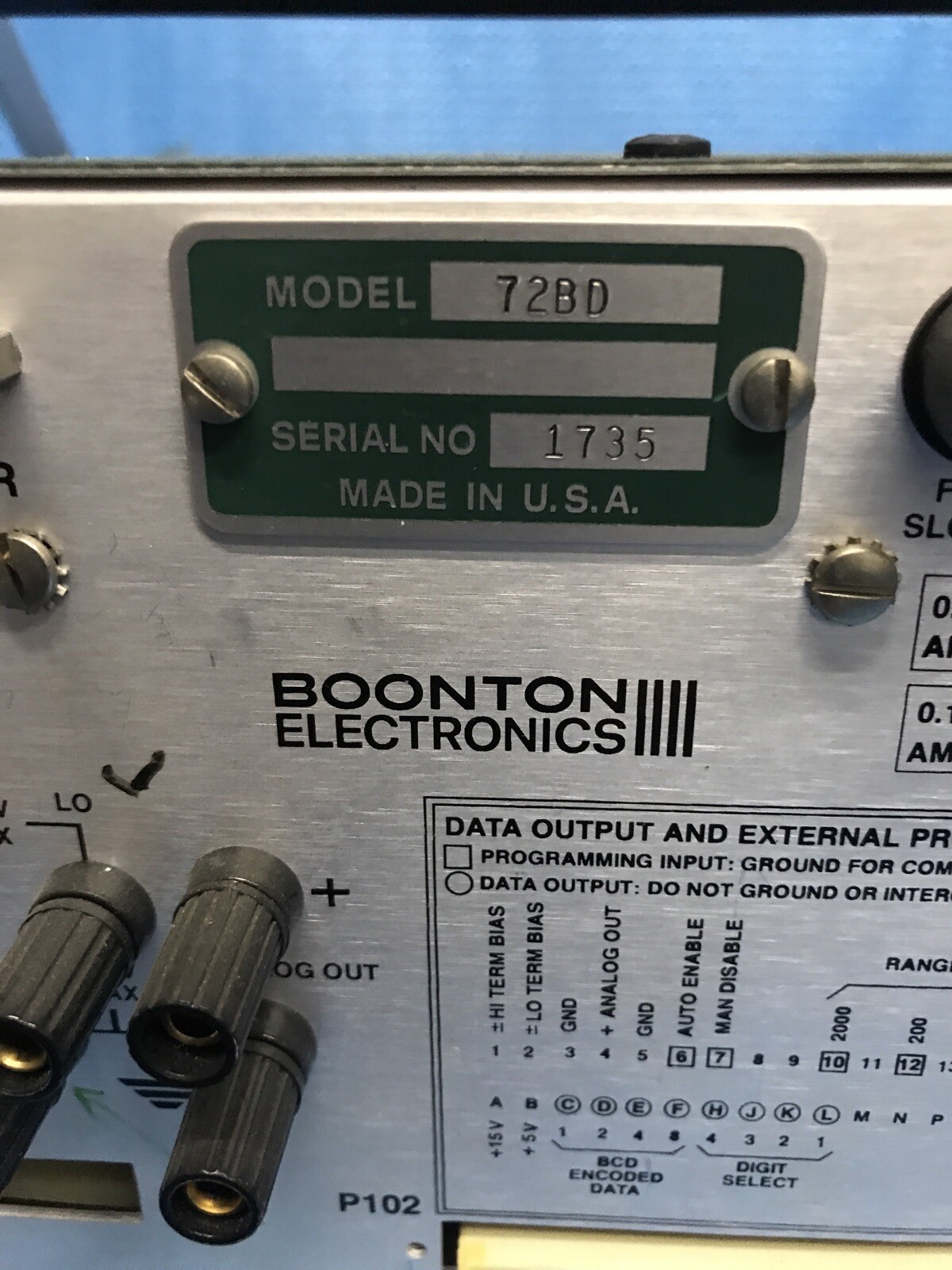 Boonton Electronics Model 72BD Capacitance Meter Tester ID-AWW-8-2-4 ...