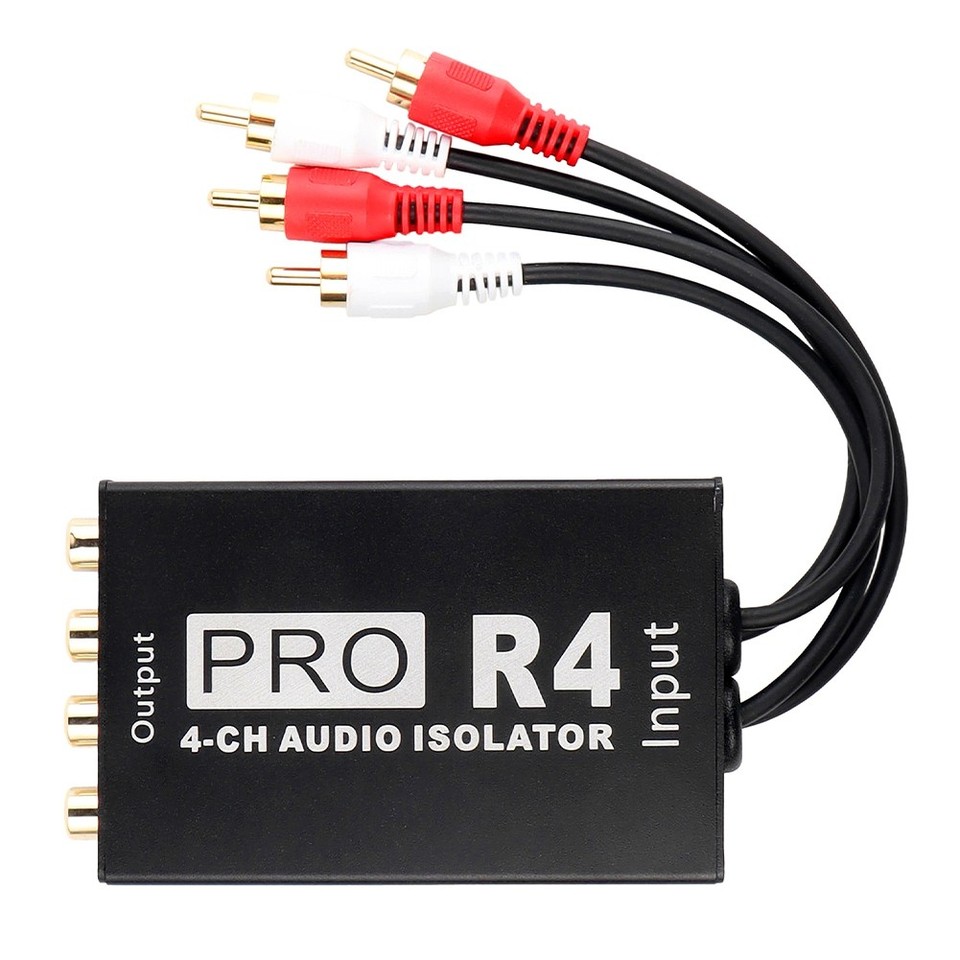 Audio Isolator 4CH Audio Noise Reducer Ground Loop Audio Isolator for ...