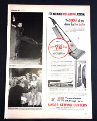 Life Magazine Ad SINGER VACUUM CLEANERS 1950 Ad | eBay