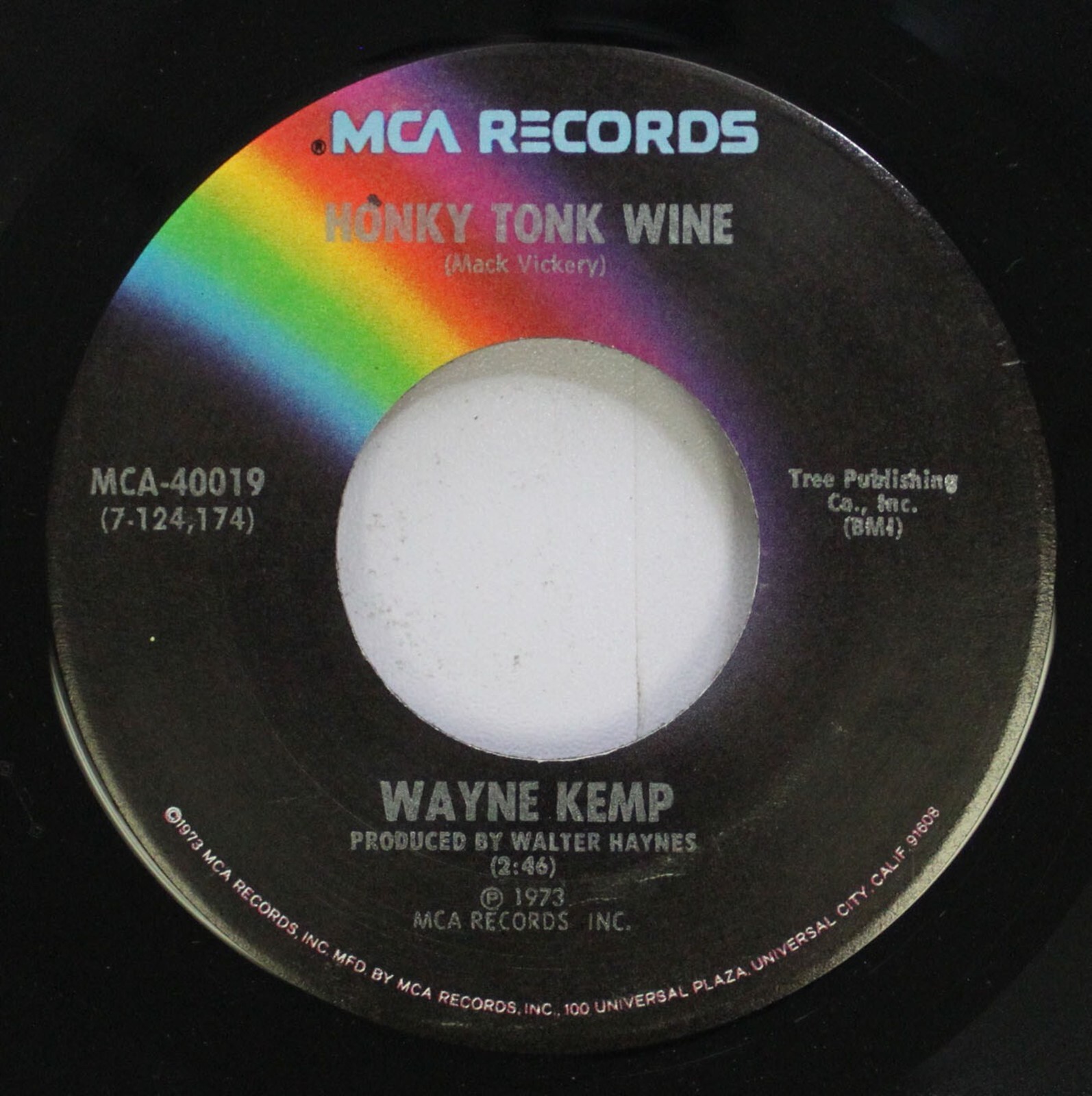 Country 45 Wayne Kemp - Honky Tonk Wine / Pretty Mansions On Mca ...