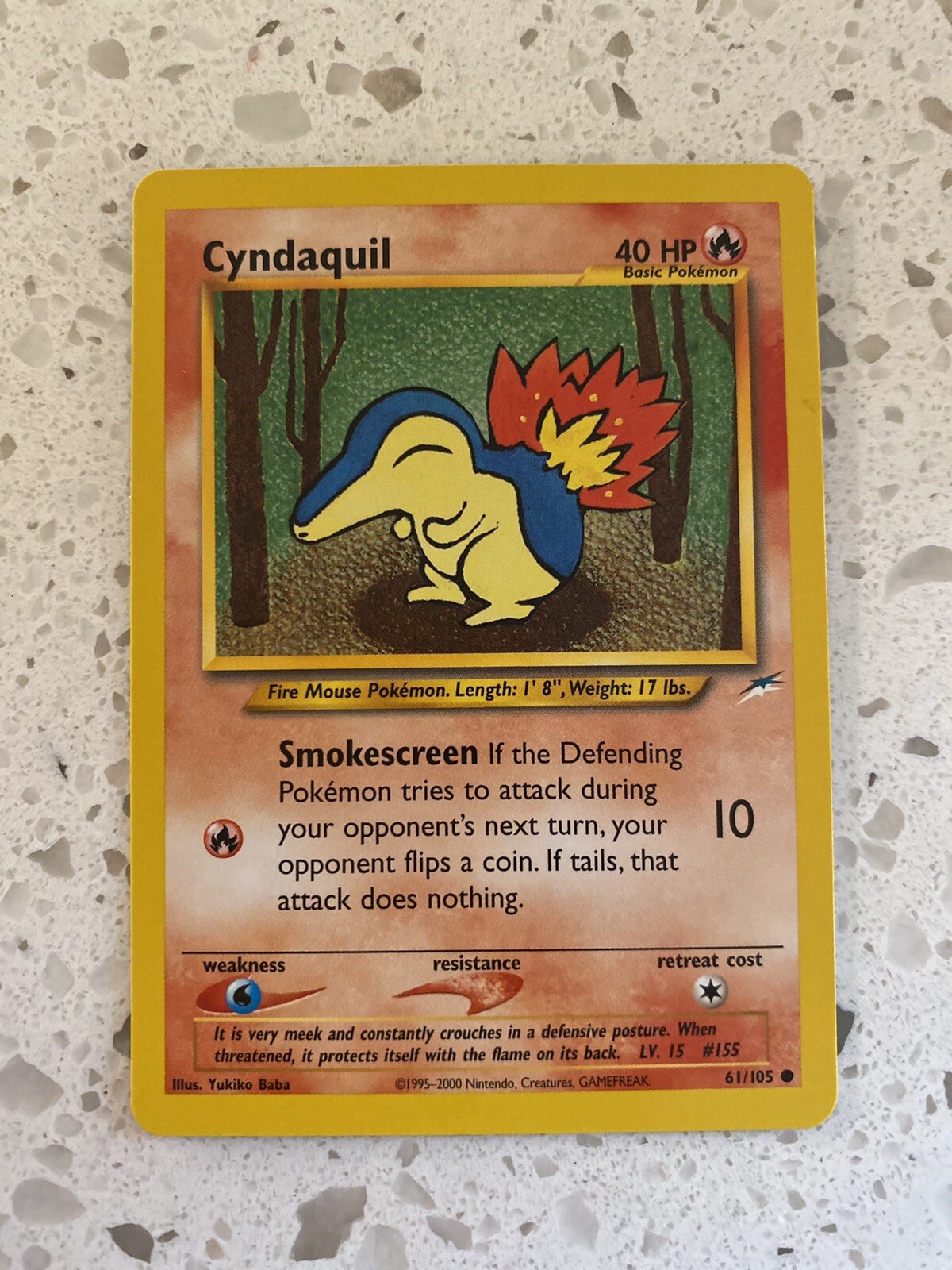 CYNDAQUIL 61/105 Neo Destiny Common Pokemon Card 2000 unplayed | eBay