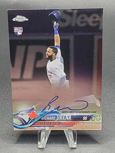 2018 Topps Chrome Autograph Auto #RU Richard Urena Rookie RC Toronto ...