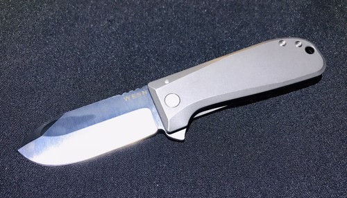 WESN the Allman Titanium FrameLock Flipper S35VN Steel Blade Folding ...