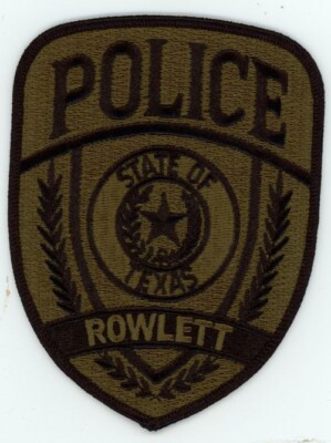 TEXAS TX ROWLETT POLICE SUBDUED SWAT STYLE NICE SHOULDER PATCH SHERIFF ...