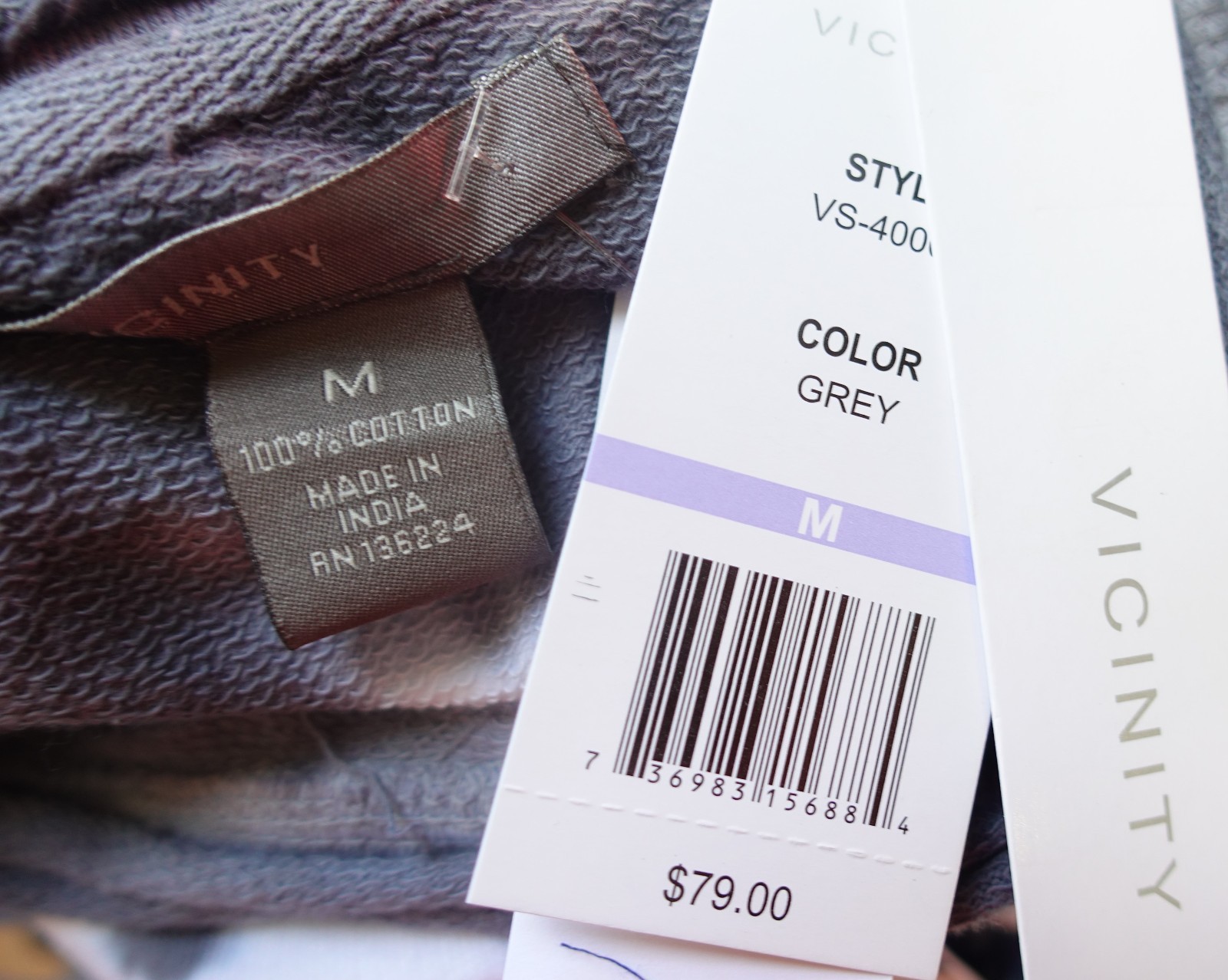 Vicinity Women Size M L Gray White Tie Dye Hi Lo Sweater Knit Top Shirt ...