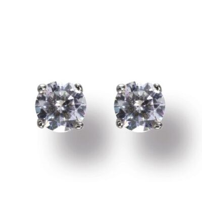 Women Earrings Studs White Gold 585 Diamond 0.33 ct. Plug Gold Viola | eBay