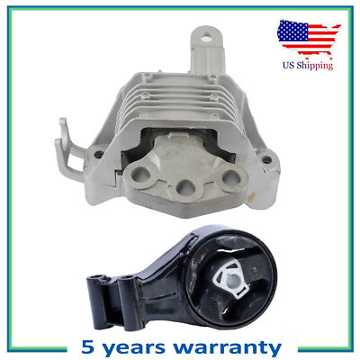 2PCS Front Engine MOtor & Rear Trans Mount For 11-16 Chevrolet Cruze 1 ...