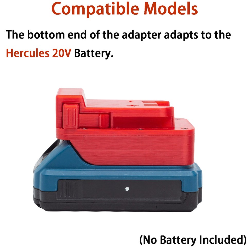 Adapter For Hercules 20V Li-ion Battery Convert to for Milwaukee 18V ...