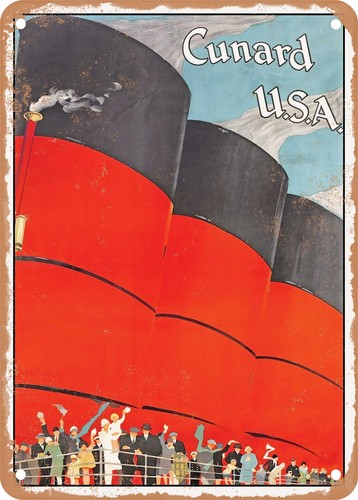 METAL SIGN - 1925 Cunard USA Vintage Ad | eBay