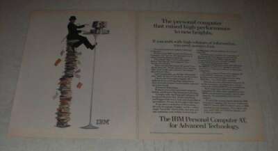 1985 IBM Personal Computer AT Ad - raised high performance to new ...