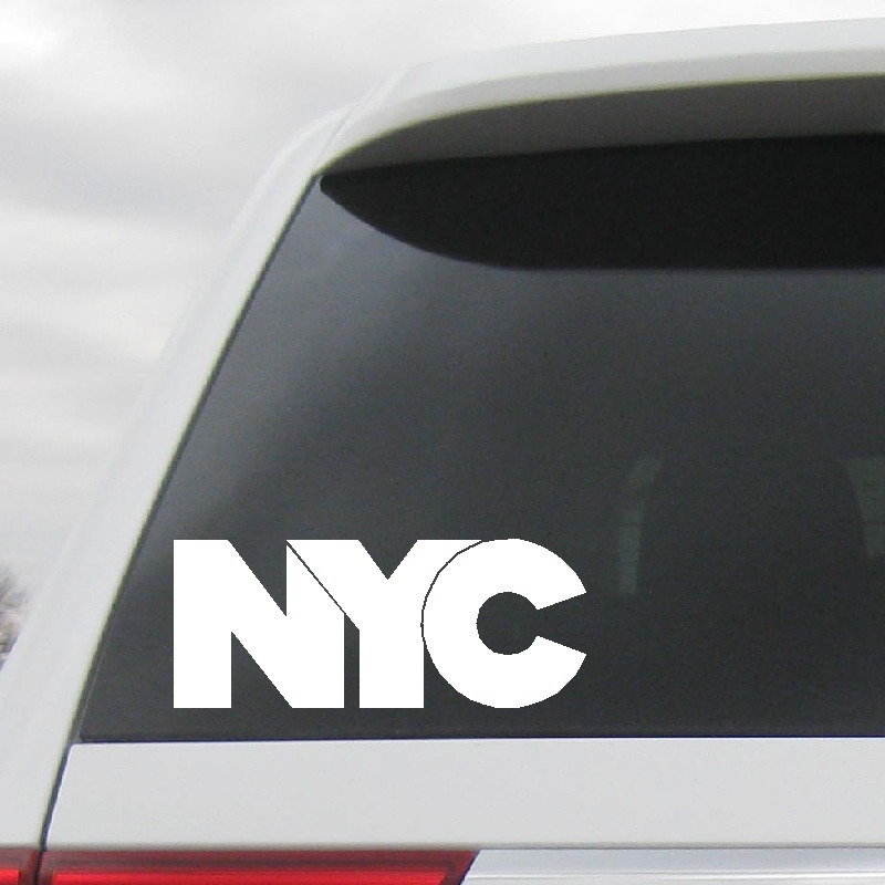 NYC Logo Sticker Decal New York City Vinyl Manhattan Empire State Trade ...
