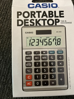 Casio MS-80B Standard Function Desktop Calculator with Large 8 Digit ...