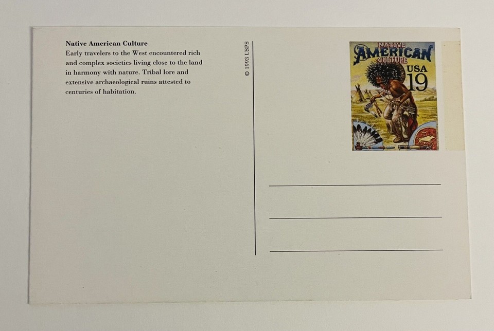 Legends of the West Native American Culture Postcard First Day Issue ...