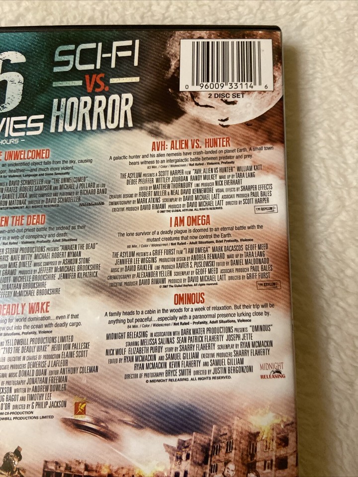 Sci Fi Vs Horror Collection Dvd Gore Monsters Creatures 6 Movies Verses ...