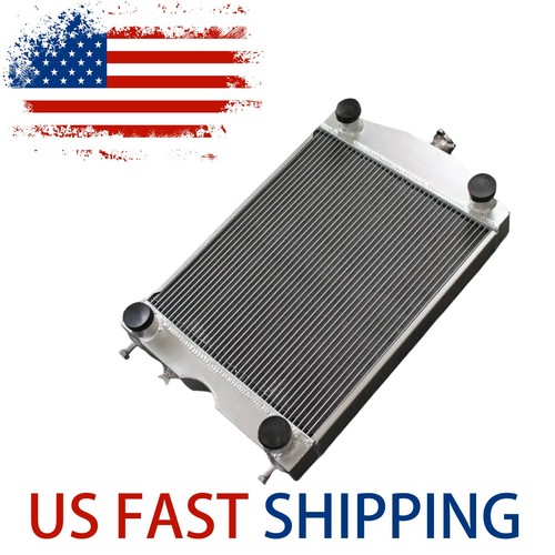 56MM Aluminum radiator Fit Ford 2N/8N/9N tractor w/flathead V8 engine 2 ...