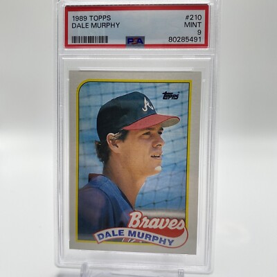 1989 TOPPS DALE MURPHY #210 ATLANTA BRAVES BASEBALL GREAT PSA GRADE 9 ...
