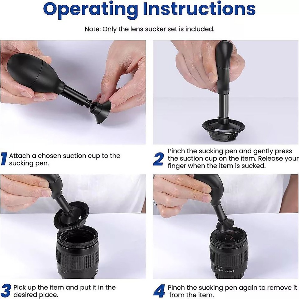 Camera Lens Repair Tool Kit Lens Sucker Kit Lens Suction Cup Pen ...