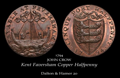 1794 Kent Faversham Conder Halfpenny D&H 20, lustrous | eBay