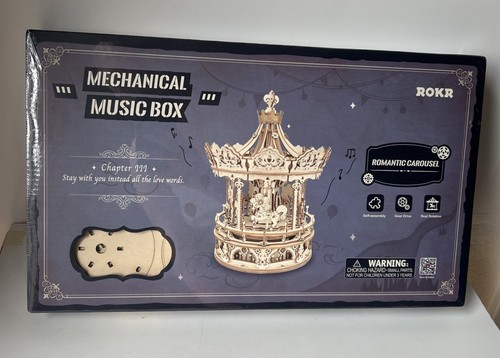 ROKR Mechanical Music Box Romantic Carousel 3D Wood -New & Sealed | eBay