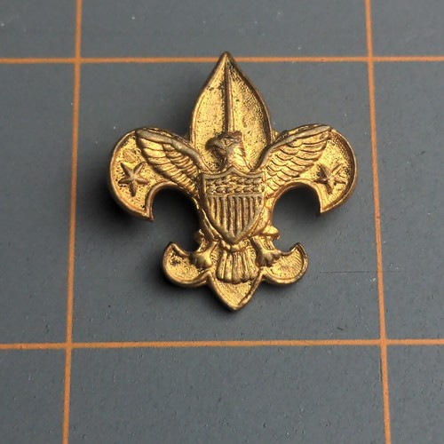 Vintage Gold Tone BSA Boys Scouts of America Be Prepared Pin Eagle | eBay